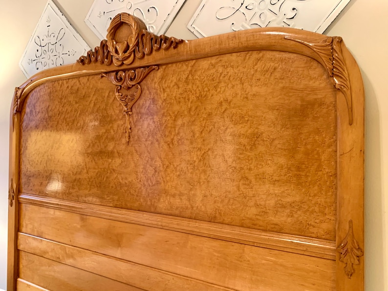 Antique Birds Eye Maple Queen Size Bed Frame French Country - Etsy