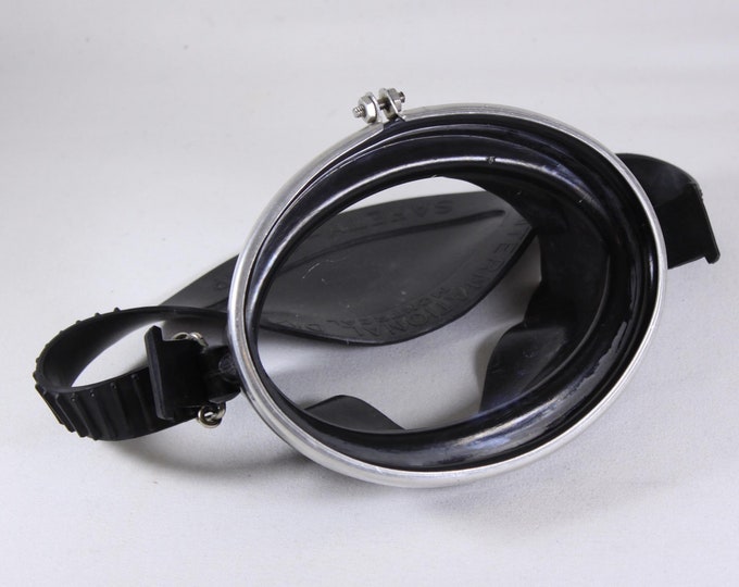 1960s Classic Scuba Diving Mask, Full Face Tempered Glass Free Diving ...