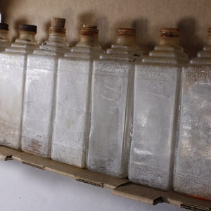 1933 Embossed ESCO Embalming Fluid Bottle, Canadian Distinctive Embalming Collectible Art Deco ...