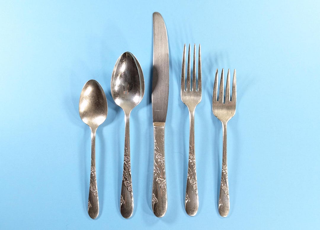 1950s Oneida Bridal Wreath Tudor Plate Community Flatware Place Setting ...