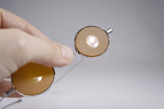 Antique late 1800s orange safety glasses, Civil war s… - Gem