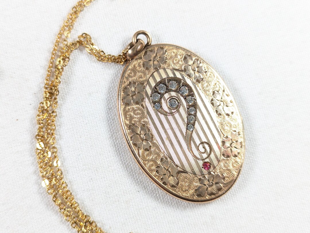 Antique Gold Filled Victorian Oval Question Mark Locket by SOB & Co ...