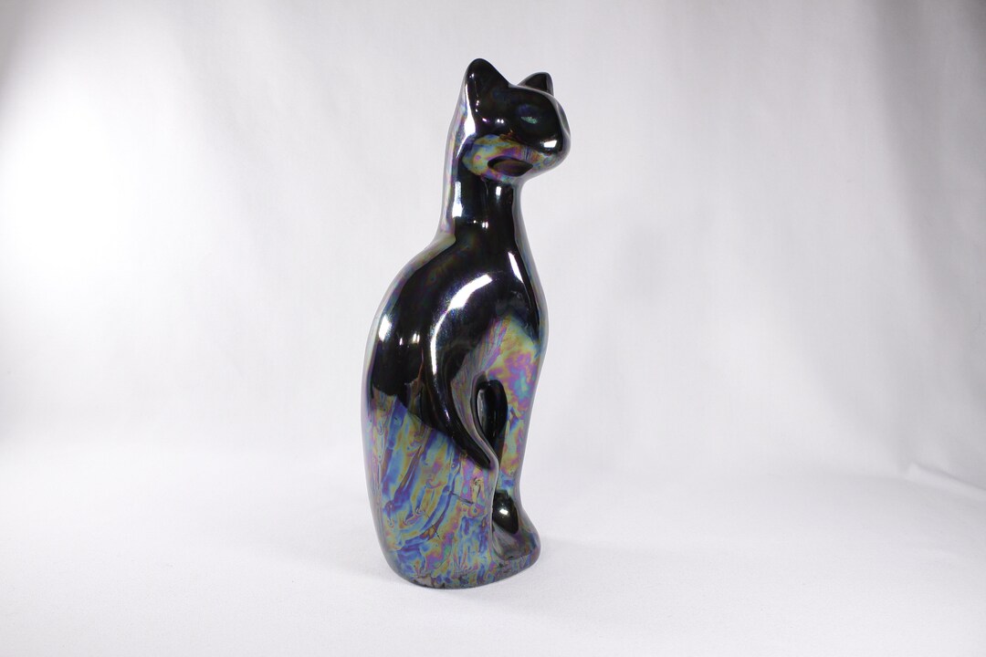 Vintage Cat Figurine Oil Glaze Cat Art Decor Cat Lover Gifts - Etsy