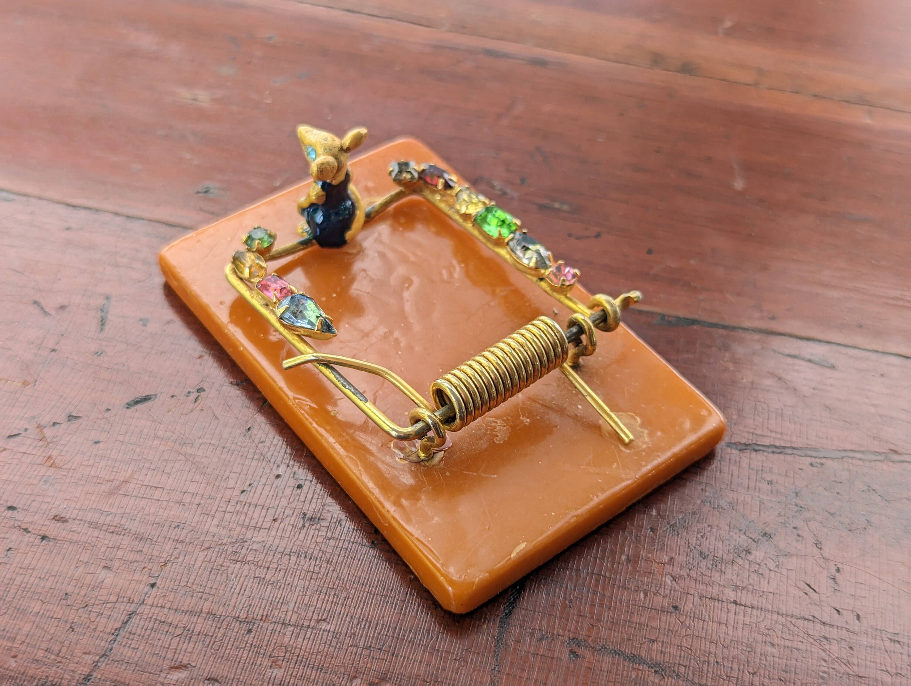 Vintage Butterscotch Bakelite Mousetrap Notebook Holder With ...