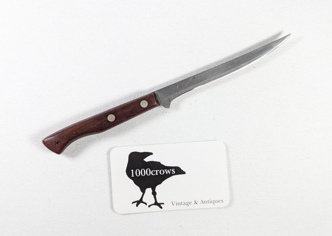 Vintage FLINT Stainless Vanadium 4.5" Fillet Knife Made in Japan ...