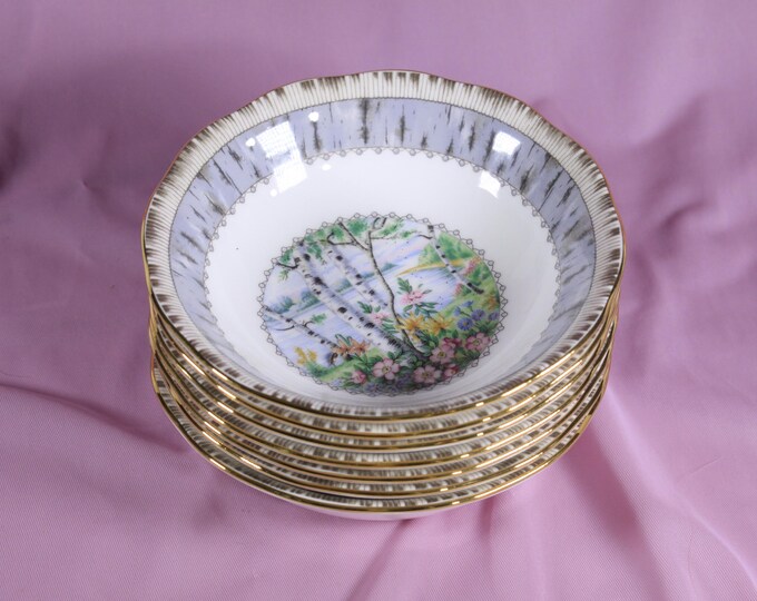 Royal Albert Greenwood Tree Trio ~ Footed Cup and Saucer , 7" Square ...
