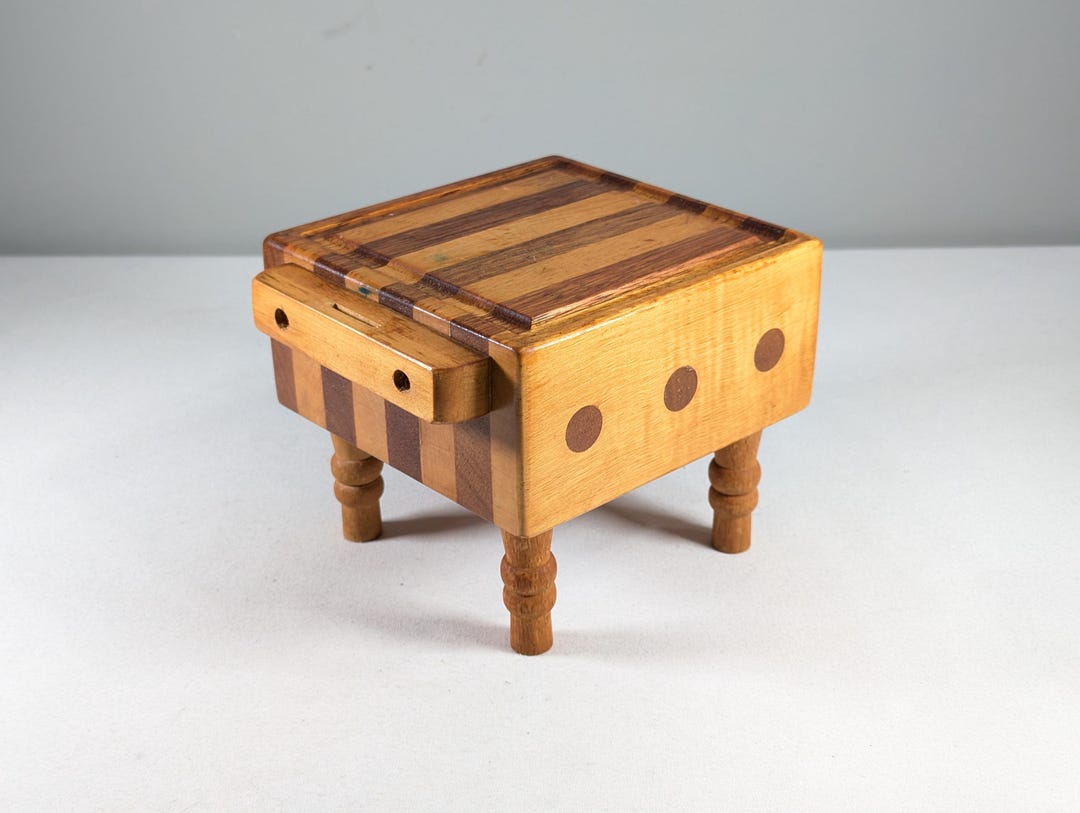 Miniature 1:4 Traditional Solid Wood Butchers Block Salesman Sample ...