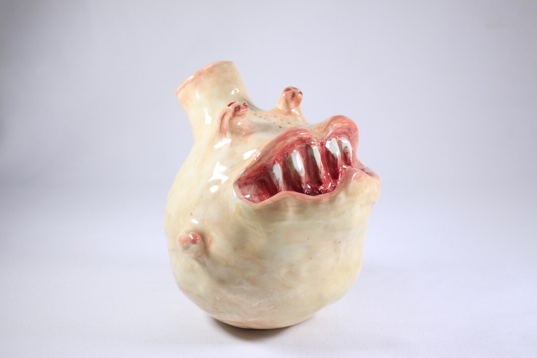 Handmade Pottery Bottle, Weird Monster Bottle Flask Mimic Snail Sludge ...