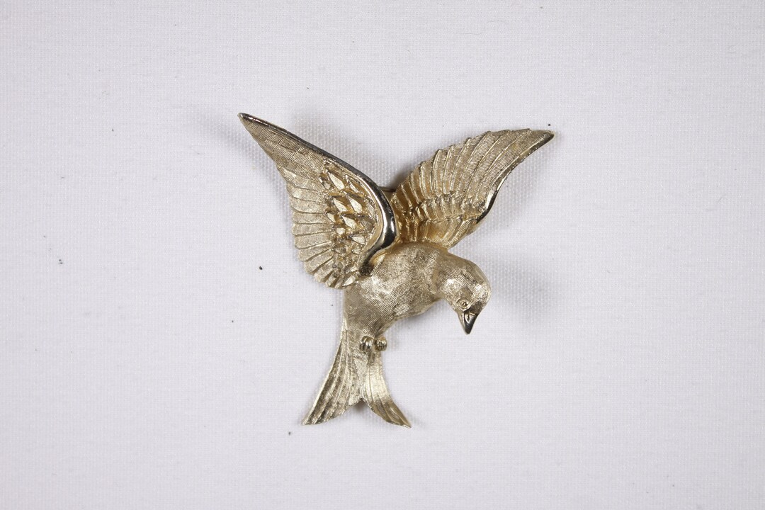 Vintage Napier Gold Tone Bird Brooch, Costume Jewelry Accessory ...