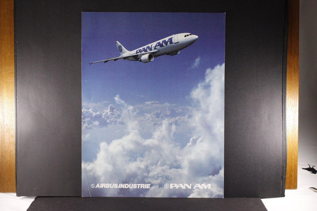 1980s Pan Am Travel Poster 15x19.5" Clipper Liberty Bell Boeing 747 ...