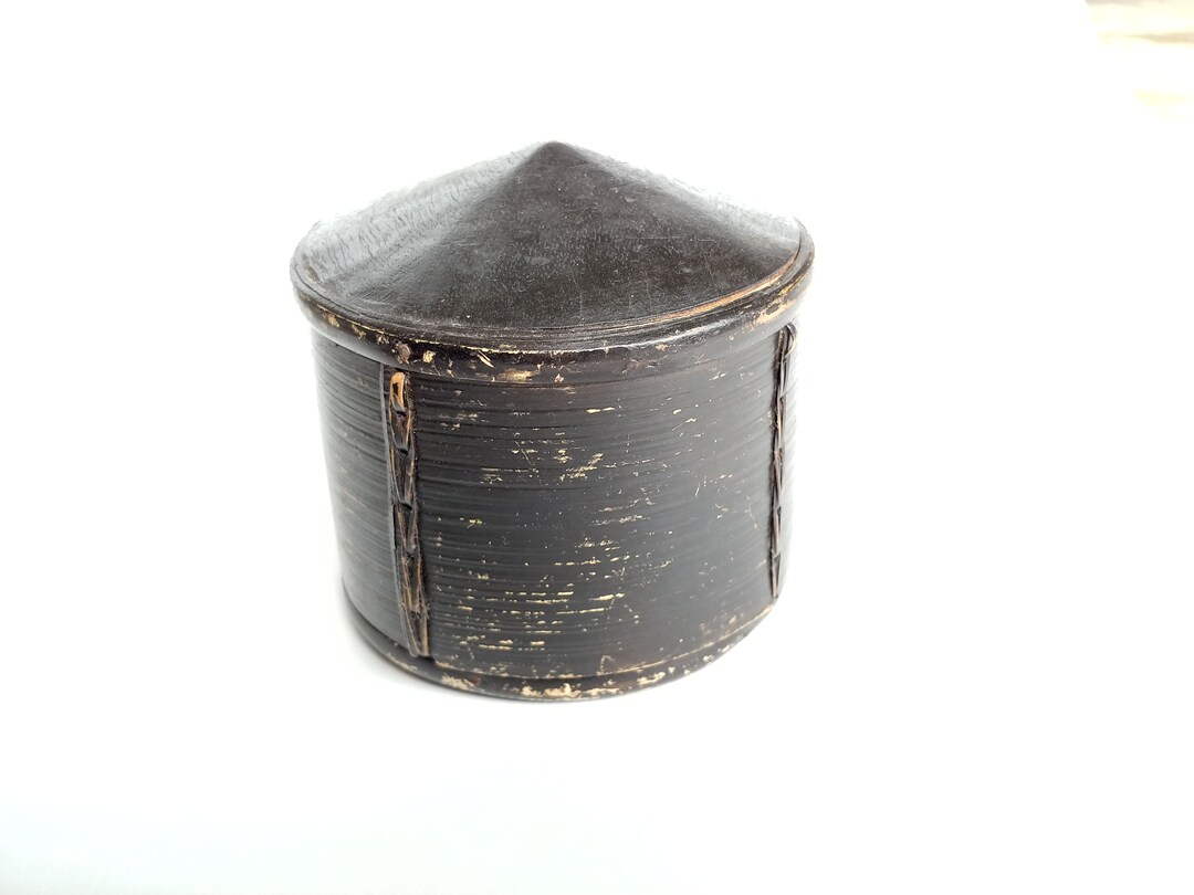Antique Bentwood Storage Box, Unusual Dark Stained Tina Svepask - Etsy