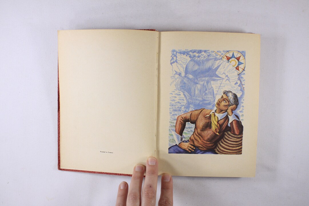 1949 Robinson Crusoe by Daniel De Foe French Version, Vintage Hardcover ...