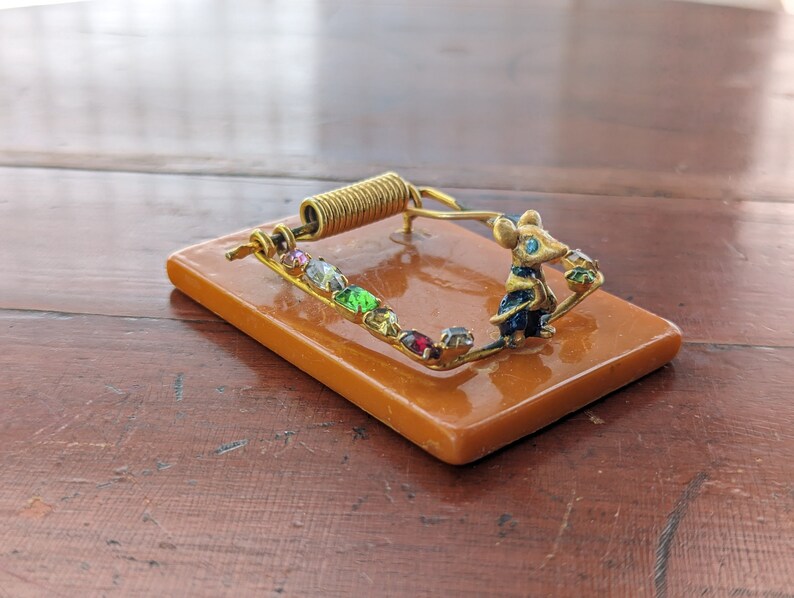 Vintage Butterscotch Bakelite Mousetrap Notebook Holder With ...