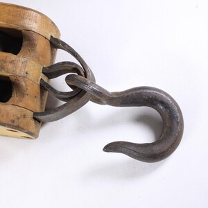 Antique 14 Double Wood Rope Block Canada Block Co. St Catherines ...