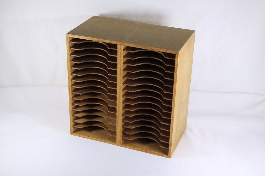 Vintage Wooden CD Storage Display Rack, Wooden CD Storage Box, Music ...
