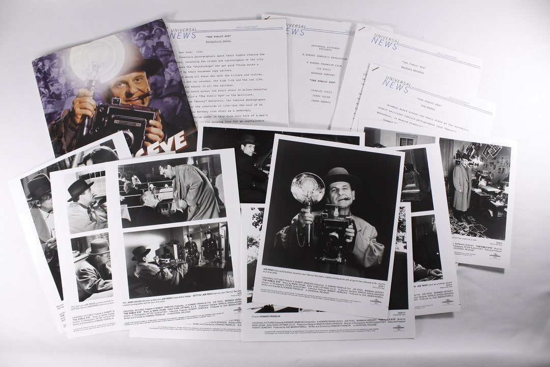 1992 Joe Pesci the Public Eye Movie Press Kit + 9 Photo Sheets (8x10 ...