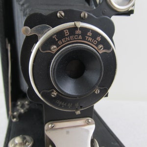 Vintage Seneca Trio Folding Scout 3A Bellows Camera, Antique Film ...