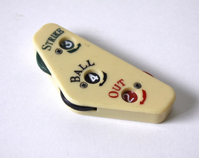 Vintage Baseball Strikeout Counter, Strike / Ball / Out Umpire Baseball ...