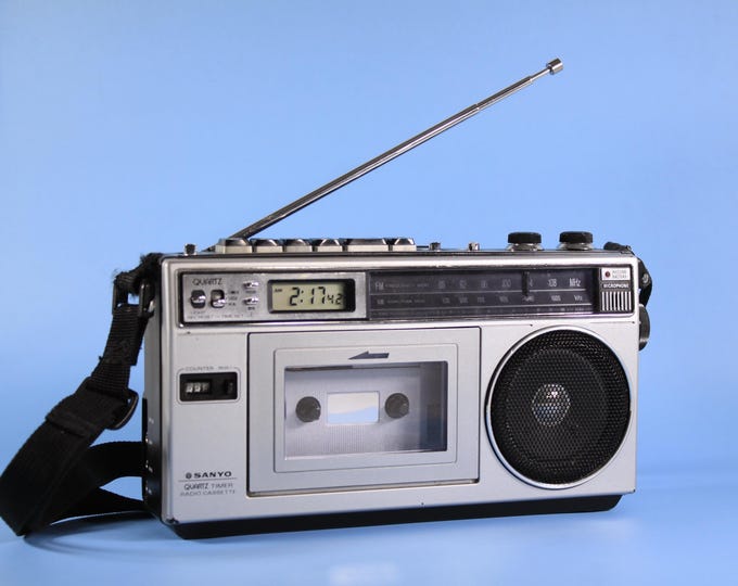 RARE Vintage SANYO M1950F Portable Radio Cassette Recorder, 1970s ...