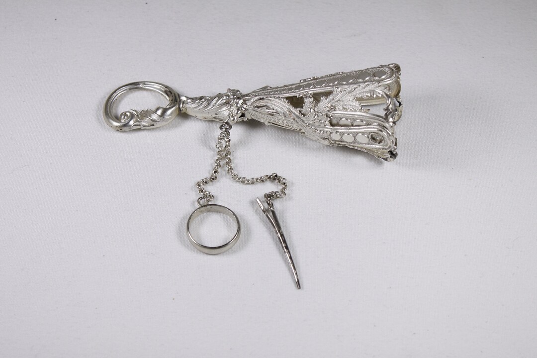 Antique Tussie Mussie, Ladies Posy Holder, Chatelaine Bouquet Holder ...