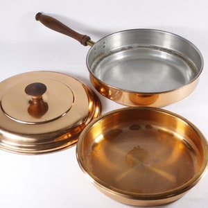 Vintage Tagus Copperware Pan, Country Kitchen Cookware Chafing Dish ...