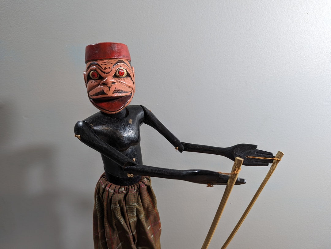 Vintage 17" TOGOG Wayang Golek Rod Puppet, Indonesian Sudanese ...