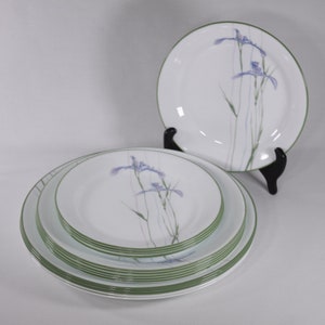 Vintage Corelle Corningware Shadow Iris Dinner Plates, Salad Plates ...