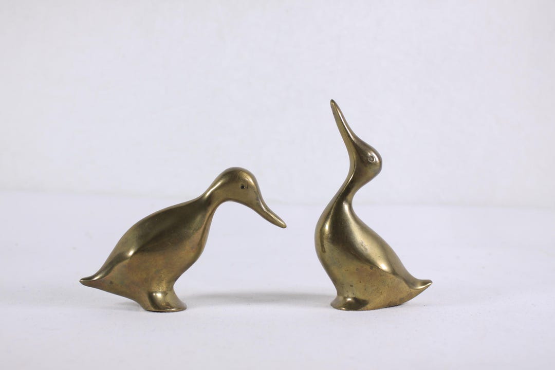 Set Brass Ducks, Mcm Home Decor, Housewarming Gift - Etsy
