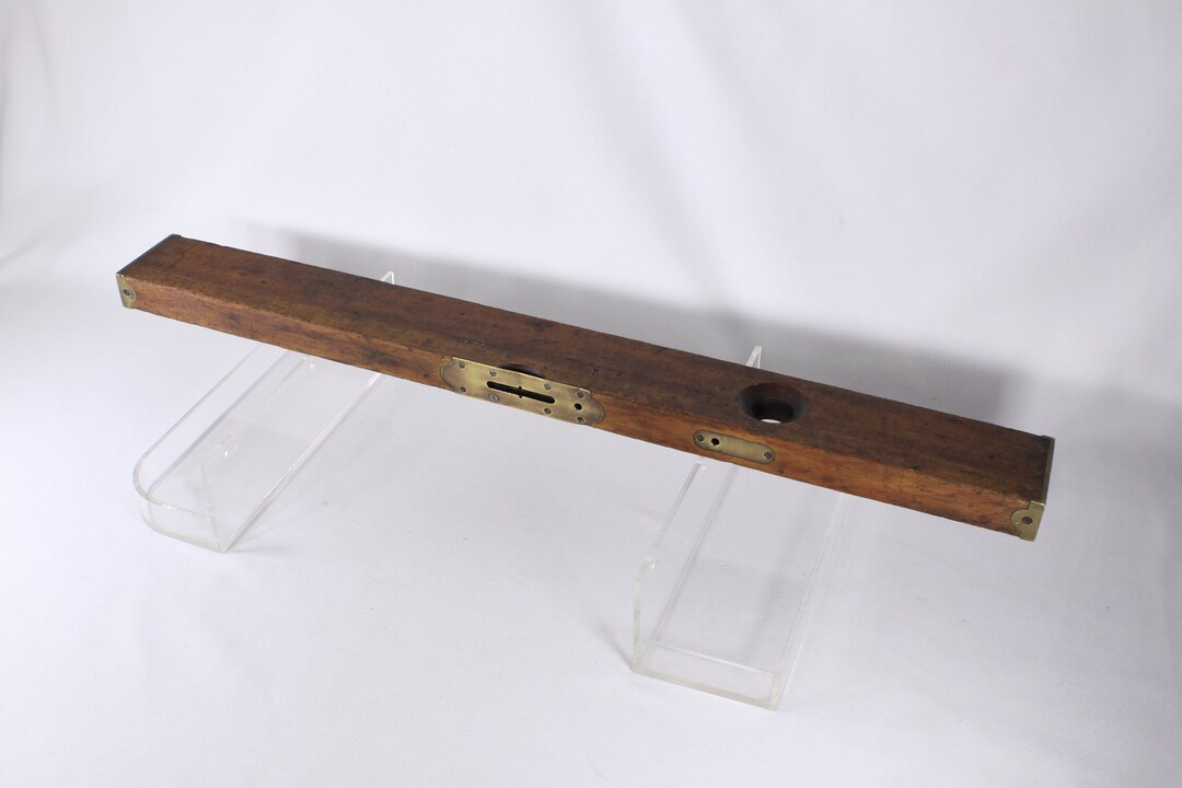 Antique 30" Stanley Wood & Brass Spirit Level No 3: 1890 Carpentry Tool ...