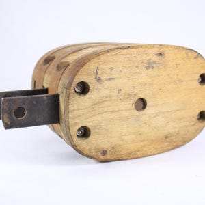 Antique 14 Double Wood Rope Block Canada Block Co. St Catherines ...