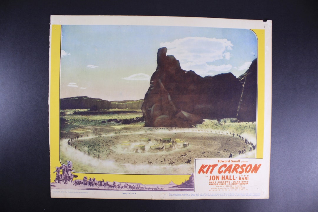 1940 Kit Carson Original Lobby Card 11x13.5, Western Cinema Colourful ...