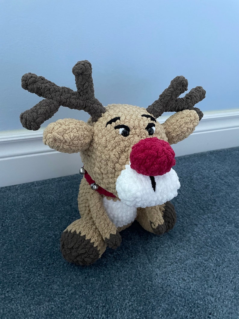 Rudolph Red Nose Reindeer Stash Jar Pattern - Etsy
