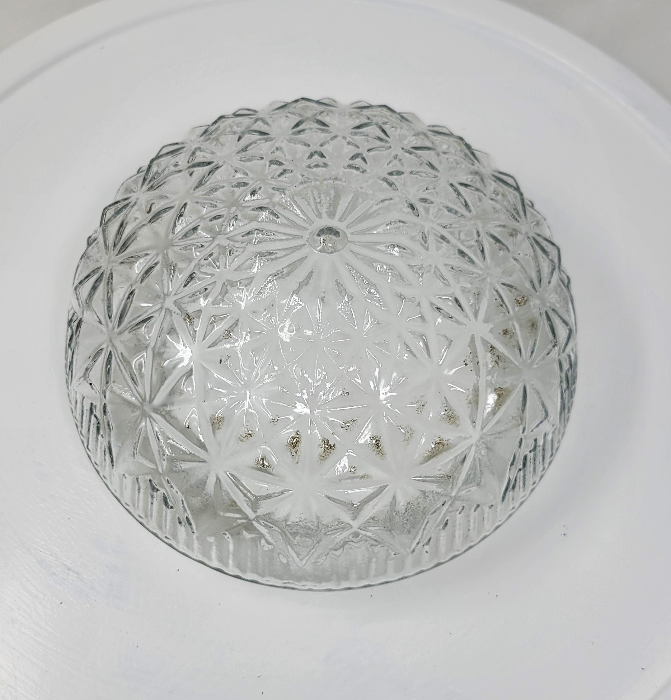 Vintage Clear Glass Ceiling Lamp Shade - Etsy