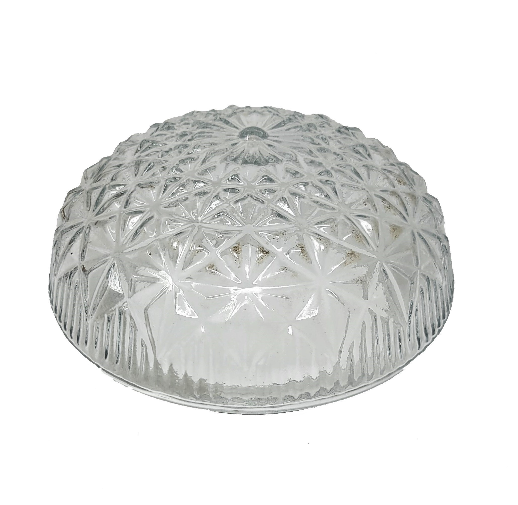 Vintage Clear Glass Ceiling Lamp Shade - Etsy