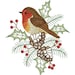 Christmas Robin - Machine Embroidery Designs Instant Download 4x4 5x5 ...