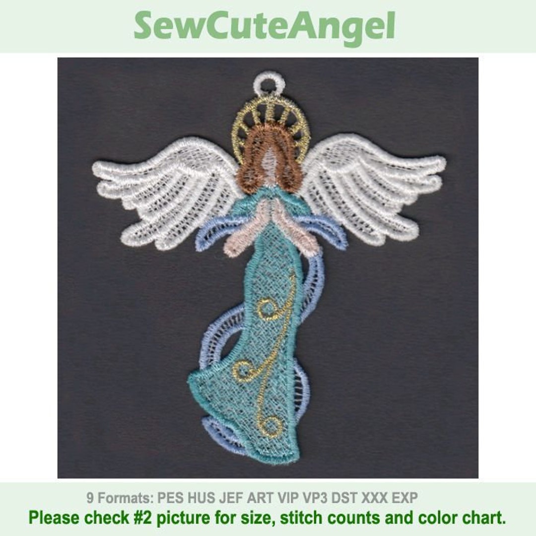 FSL Angel - Free Standing Lace Machine Embroidery Designs Instant ...