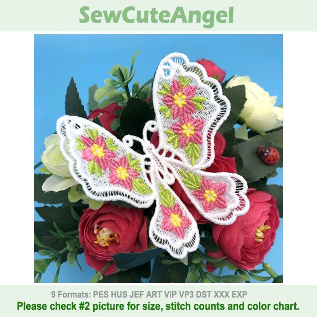 FSL Spring Butterfly - Free Standing Lace Machine Embroidery Designs ...