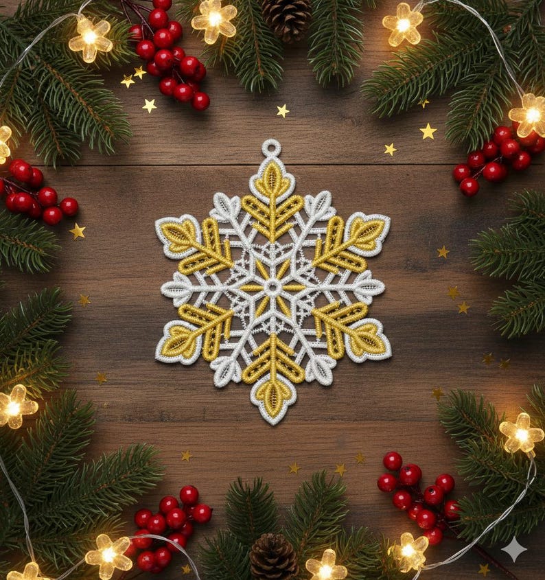 FSL Snowflake - Free Standing Lace Machine Embroidery Designs Instant ...