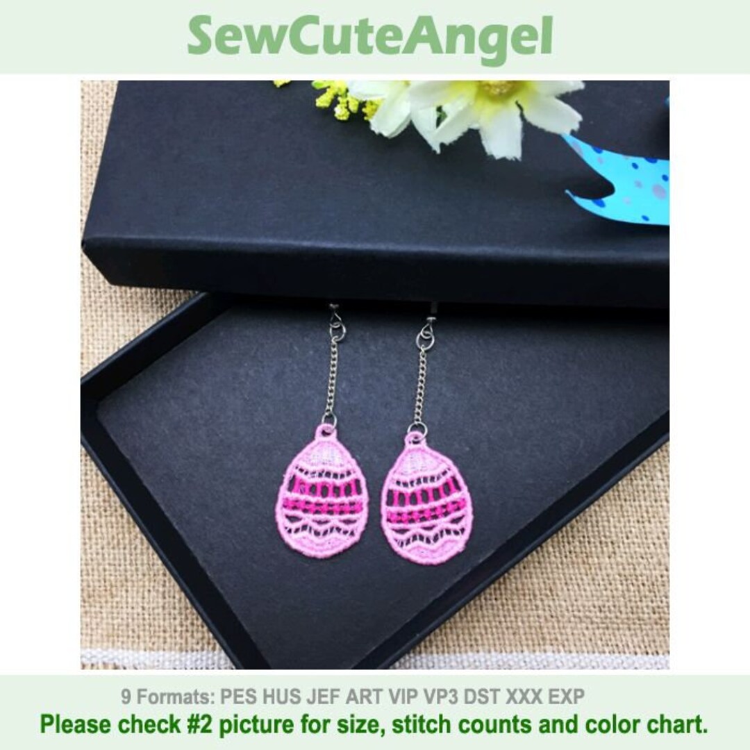 FSL Easter Earrings - Free Standing Lace Machine Embroidery Designs ...