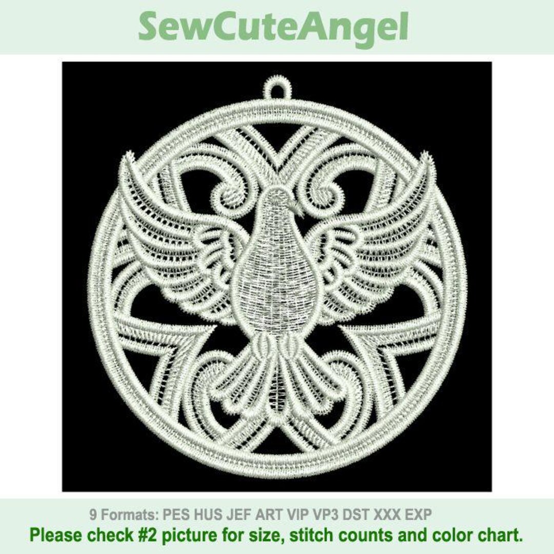 FSL Peaceful Flight, Winged Harmony, Dove - Free Standing Lace Machine ...
