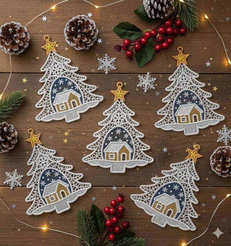 FSL Christmas Tree - Free Standing Lace Machine Embroidery Designs ...