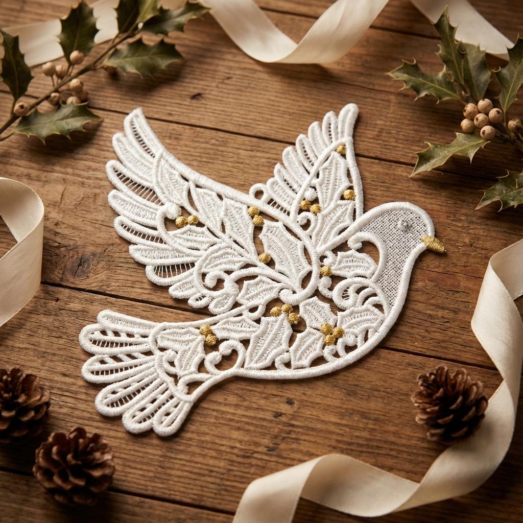 Gold Bird, Black Beauty, Elegant Avian - Free Standing Lace Machine ...