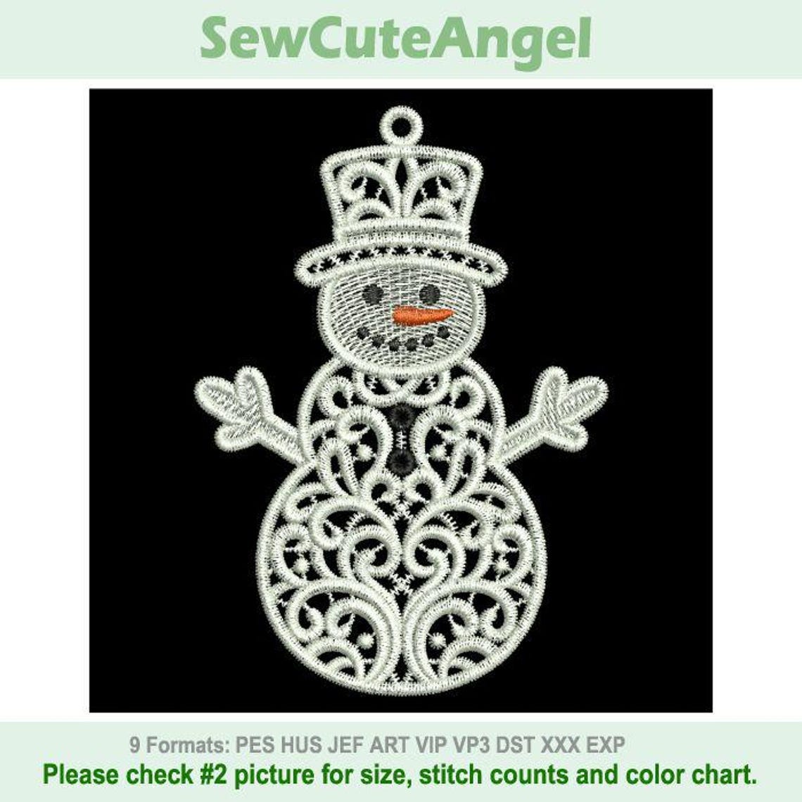 FSL Scrollwork Snowman - Free Standing Lace Machine Embroidery Designs ...