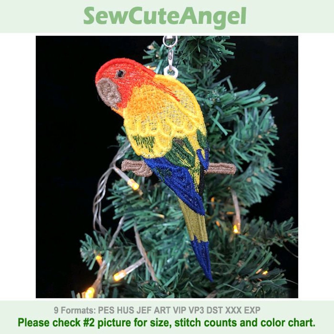 FSL Colorful Parrot, Tropical Bird - Free Standing Lace Machine ...