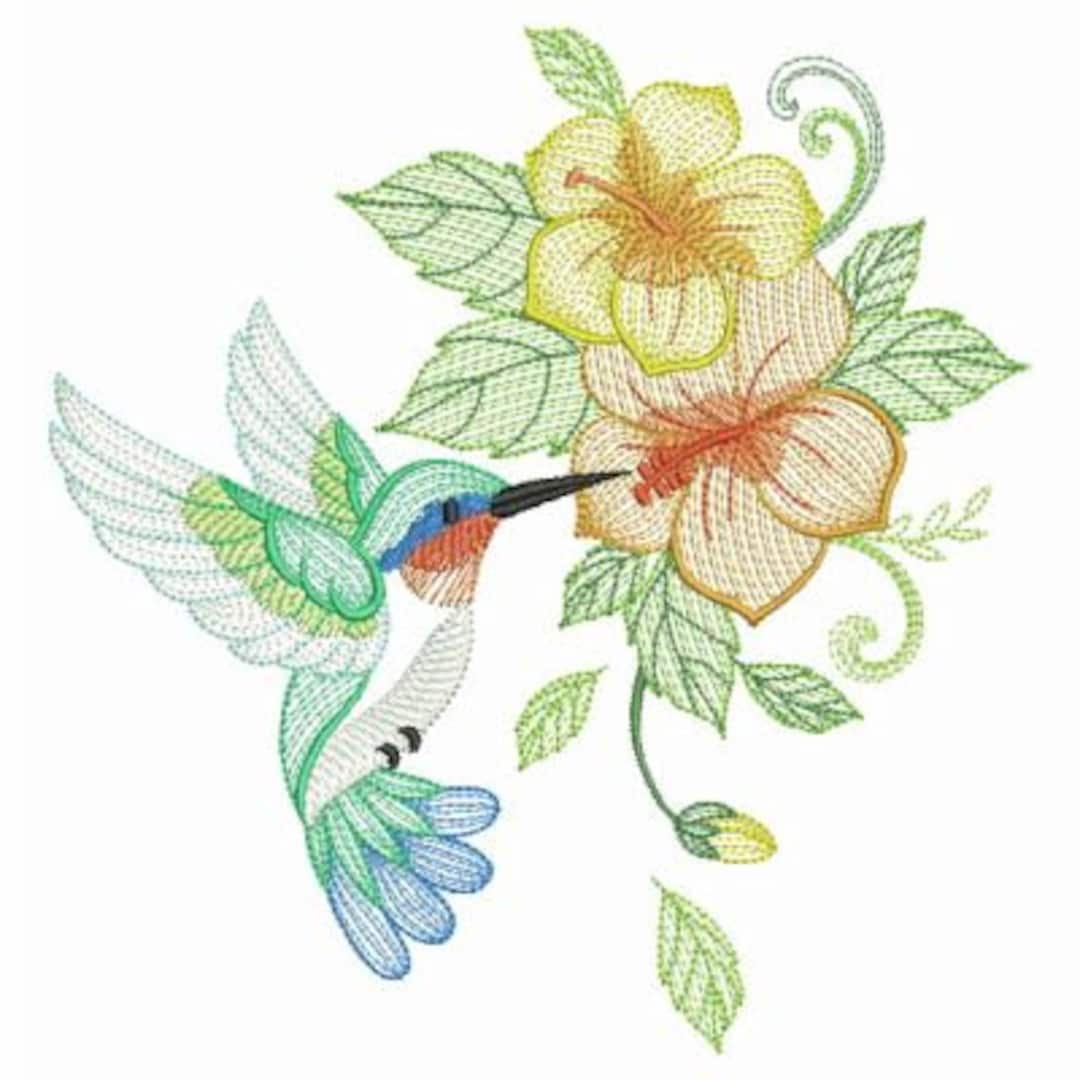 Elegant Hummingbirds 4 - Machine Embroidery Designs Instant Download ...