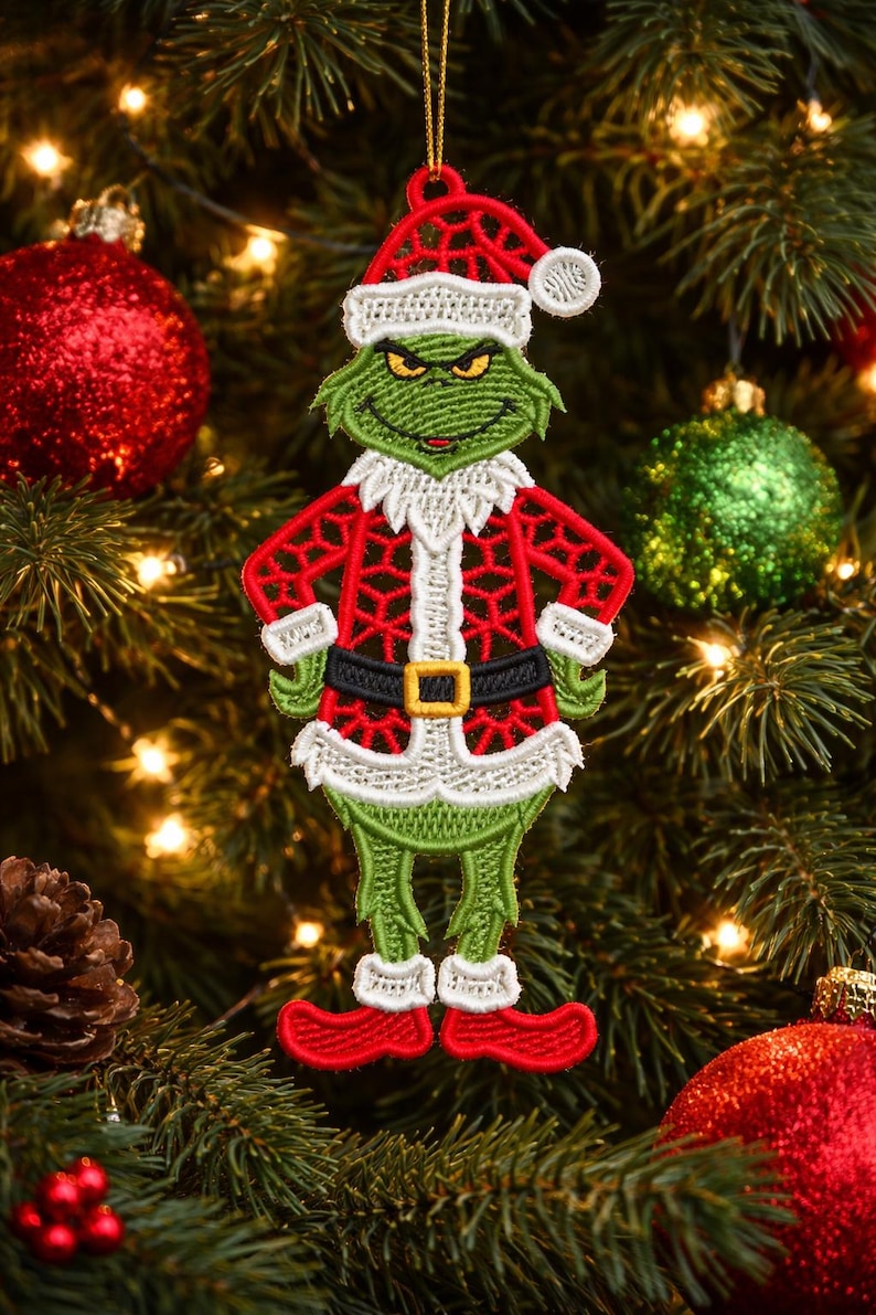 FSL Grinch - Free Standing Lace Machine Embroidery Designs Instant ...