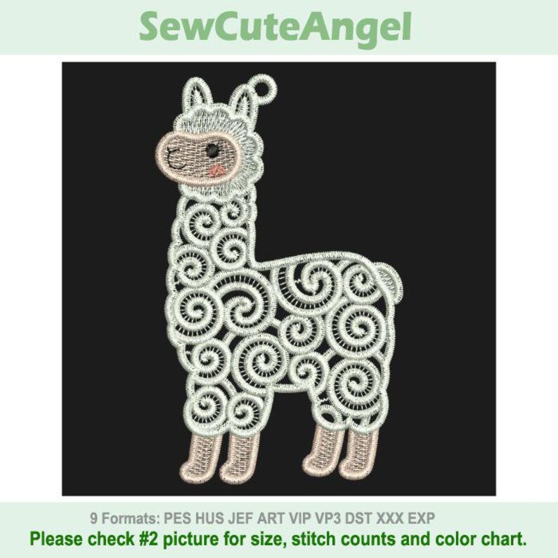 FSL Llama Portrait, Graceful Creature, Majestic an - Free Standing Lace ...