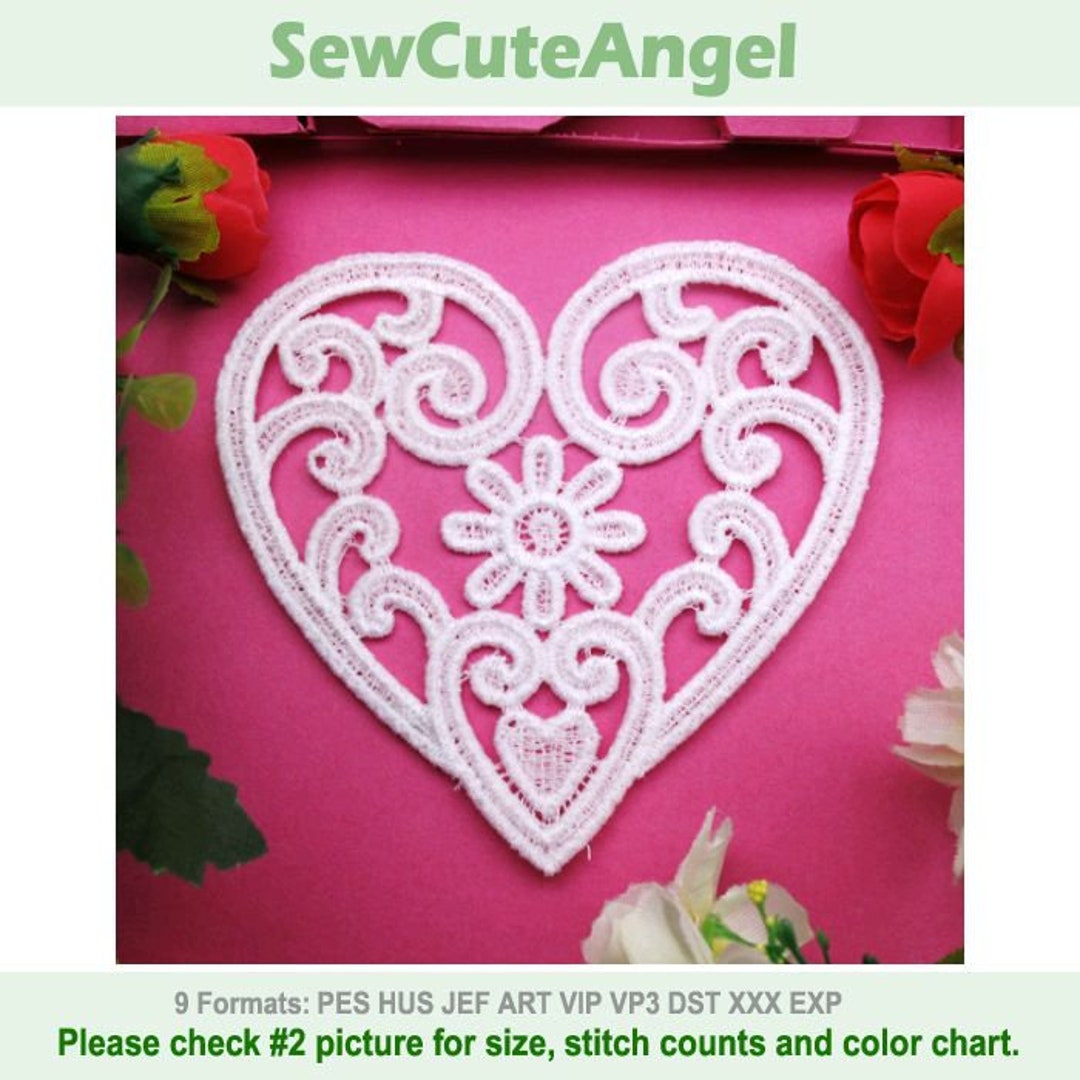 FSL Valentine Heart - Free Standing Lace Machine Embroidery Designs ...