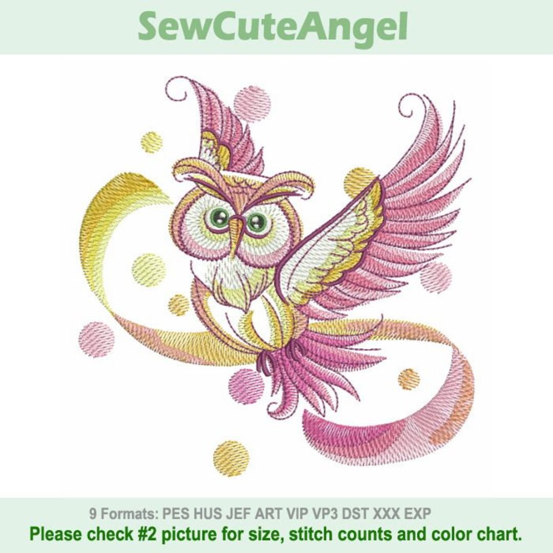Watercolor Owls Machine Embroidery Designs Instant Download 5x5 6x6 8x8 ...