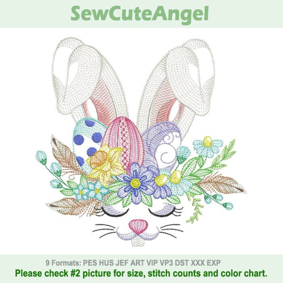 Happy Easter - Machine Embroidery Designs Instant Download 5x5 6x6 8x8 ...